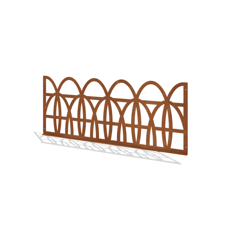 Corten čelik ukrasna ograda T 149 x 60 cm